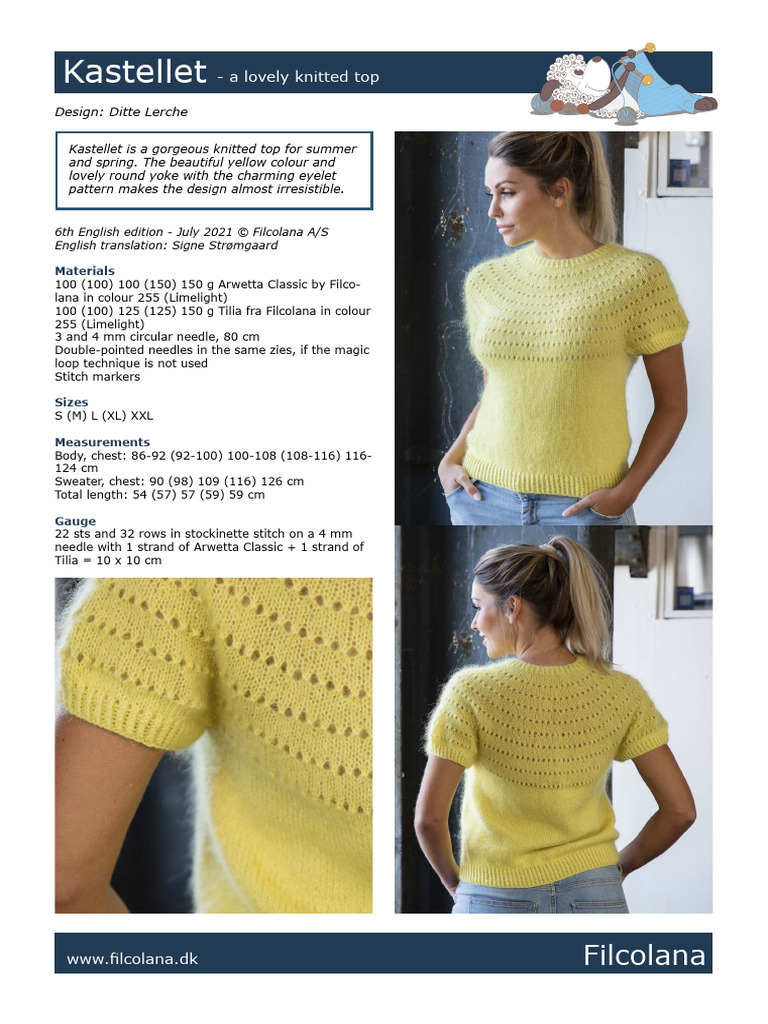 Round Yoke Top Down Sweater Pattern Free | PDF