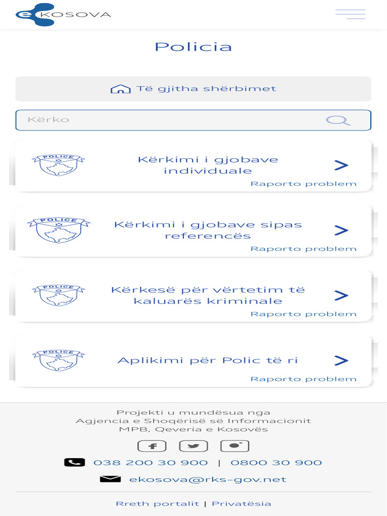 Platforma EKosova - Policia | PDF