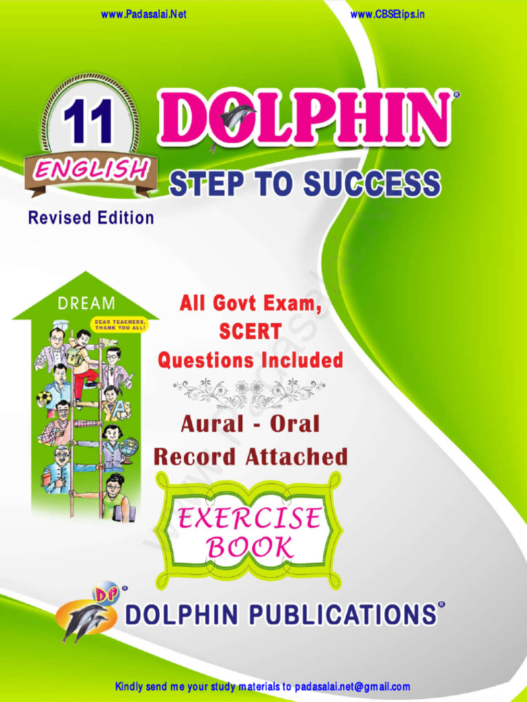 11th English Exercise Book Dolphin Guide 2023 2024 Sample Pdf Download