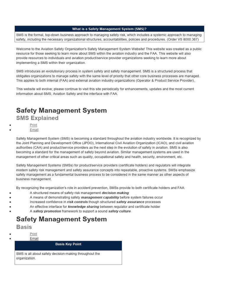 What Is A Safety Management System | PDF | Risk Management | Risk