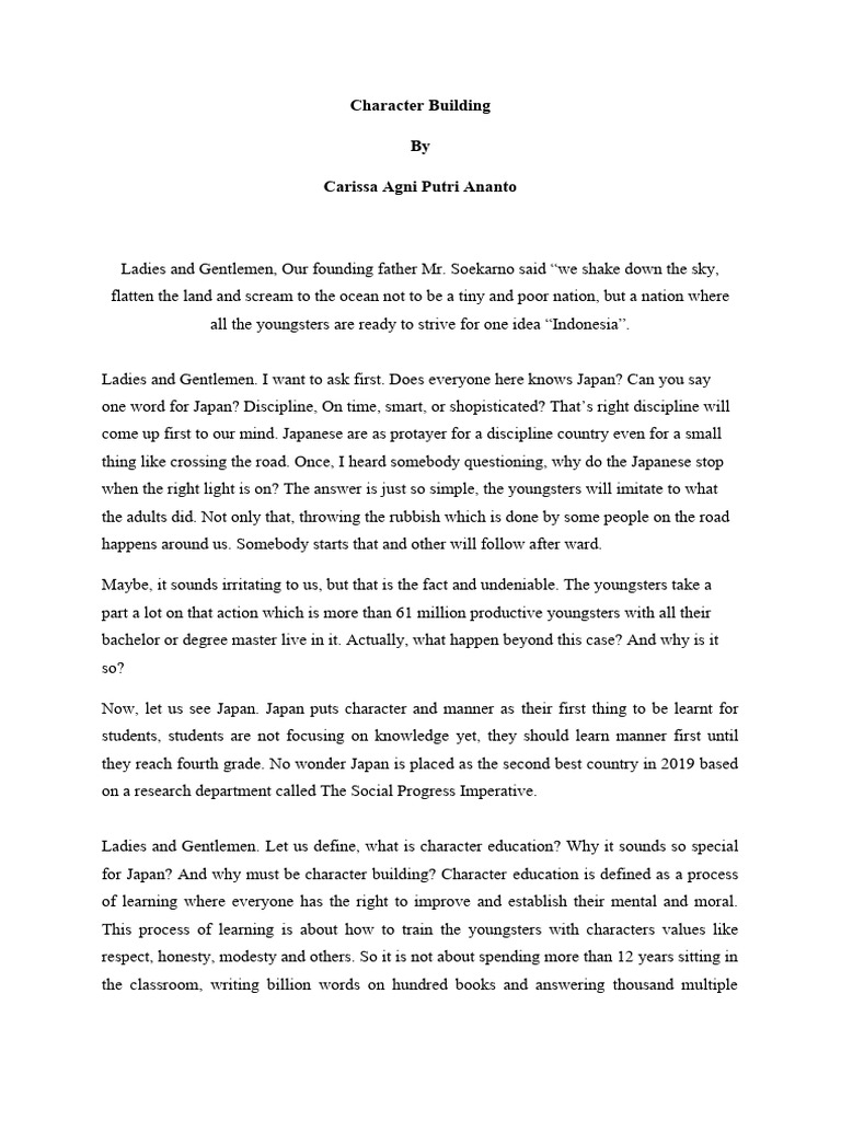Character Building | PDF | Cognition