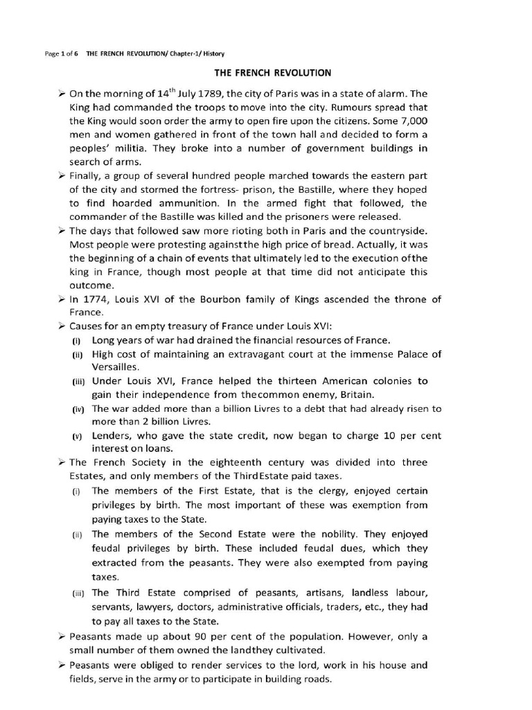 The French Revolution - 1 | PDF