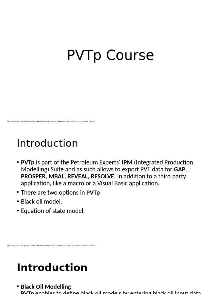 PVTP Course Correlation | PDF | Petroleum | Gases