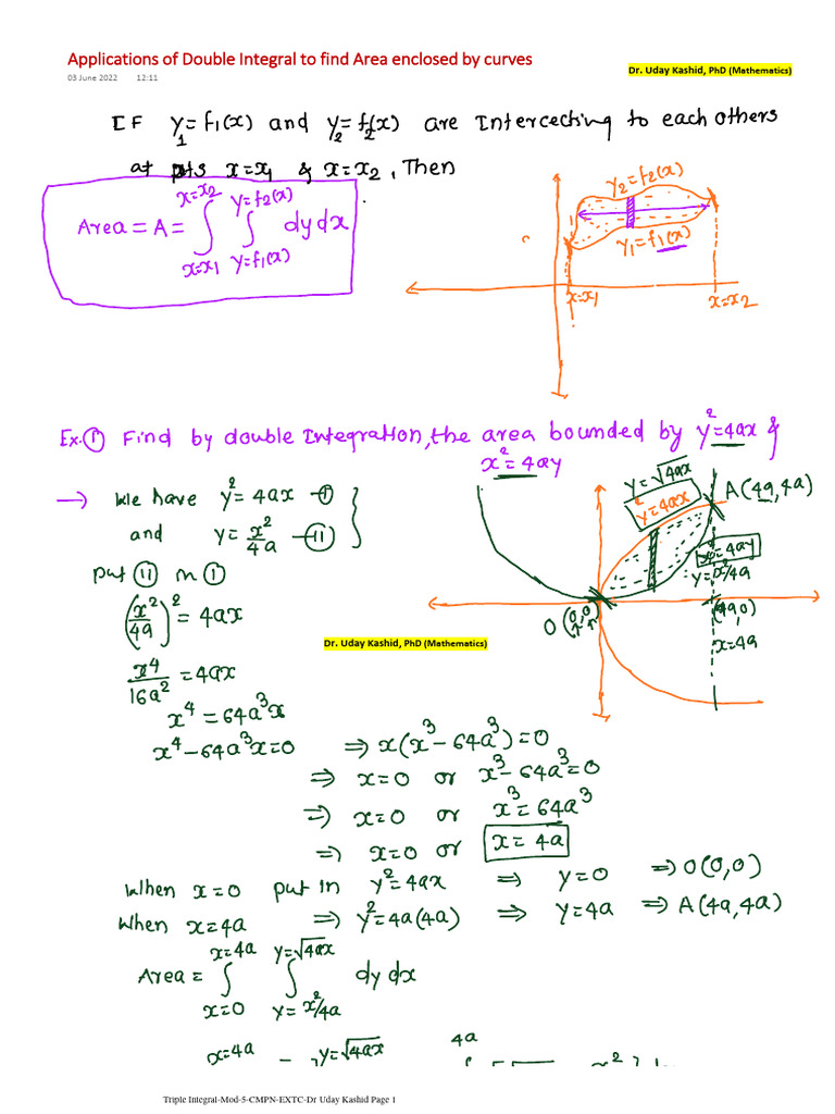 Triple Integral Mod 5 CMPN EXTC DR Uday Kashid | PDF | Mathematics ...