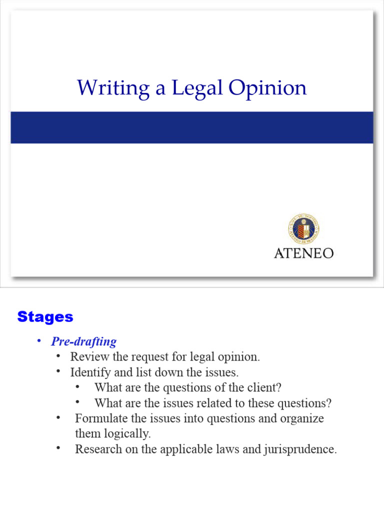 Writing a Legal Opinion Guide | PDF | Foreign Language Studies
