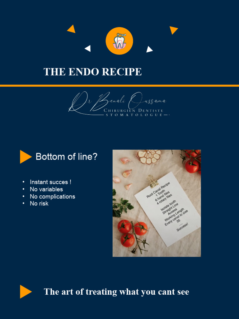 Endo Recipe | PDF | Dentistry Branches