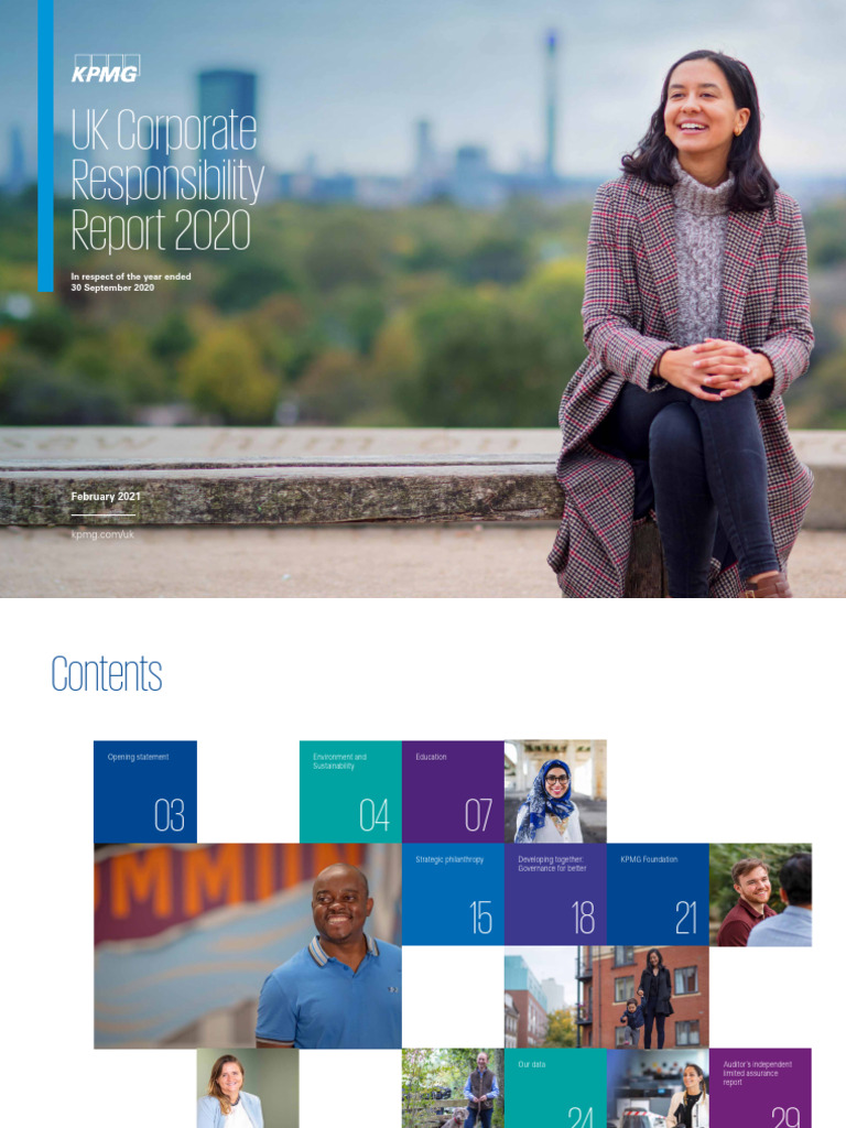 KPMG UK Corporate Responsibility 2020 | PDF | Literacy | Sustainability