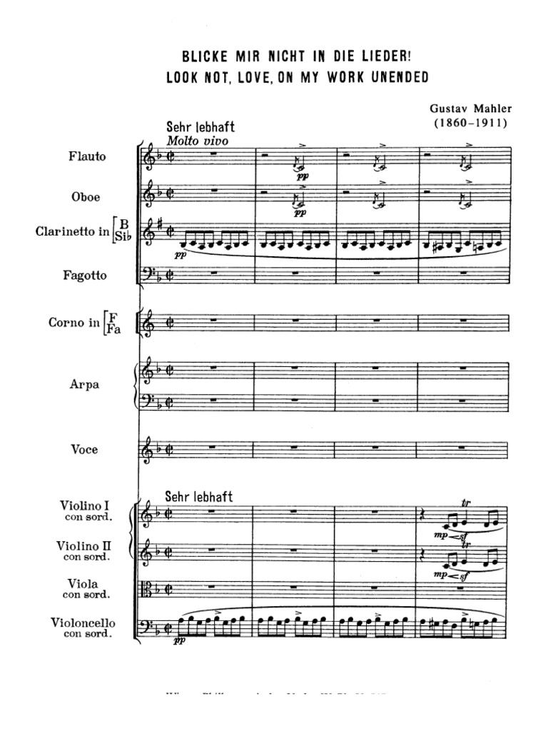Mahler Ruckert Lieder | PDF