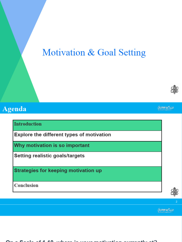 Motivation and Goal Setting Workshop | PDF | Motivational | Motivation