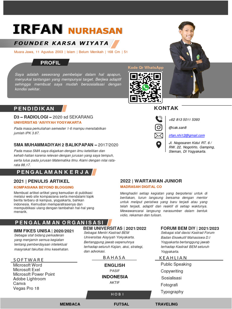 Profil Profesional Irfan Nurhasan | PDF