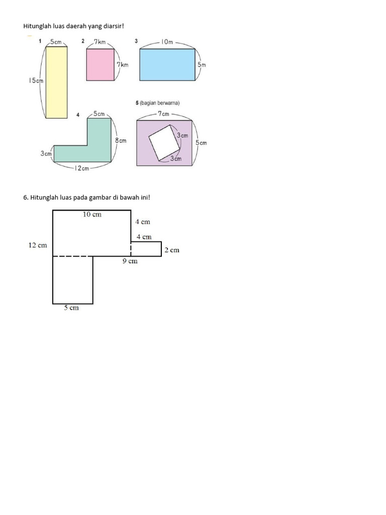Latihan Soal Luas Dan Keliling Persegi Dan Persegi Panjang 4 SD | PDF