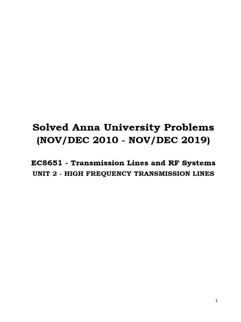 Anna University Solved Problems - UNIT 2 | PDF | Quantity | Electrodynamics