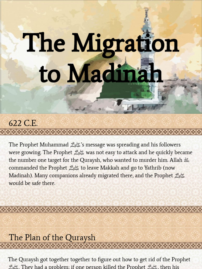 The Migration To Madinah | PDF | Muhammad | Medina