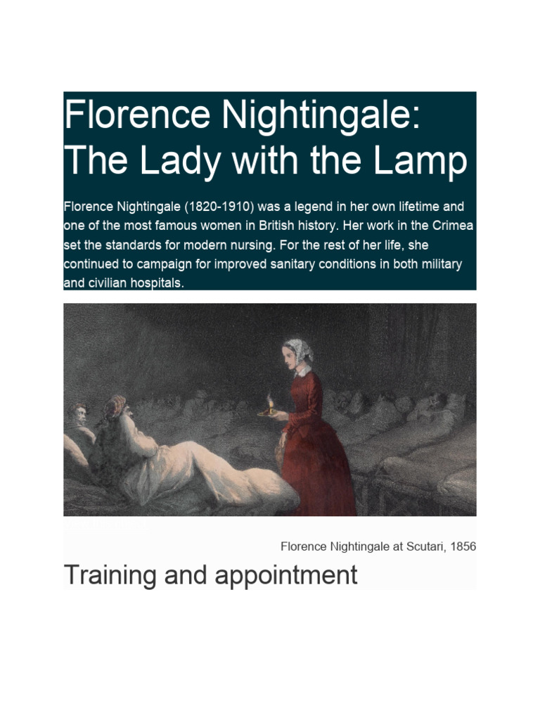 Florence Nightingale Precise Biography | PDF | Florence Nightingale