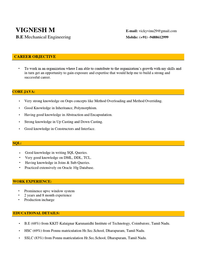 Vignesh Muthu | PDF | Sql | Method (Computer Programming)