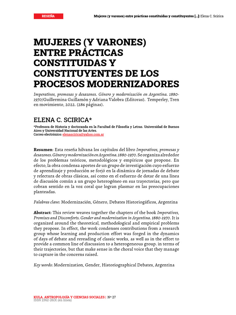 RESEÑA Revista Kula | PDF | Género | Estudios de género
