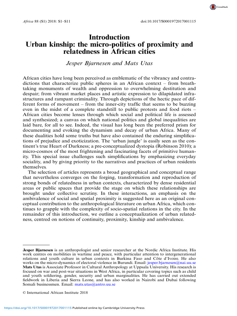 Div Class Title Introduction Urban Kinship The Micro Politics of Proximity and Relatedness in ...