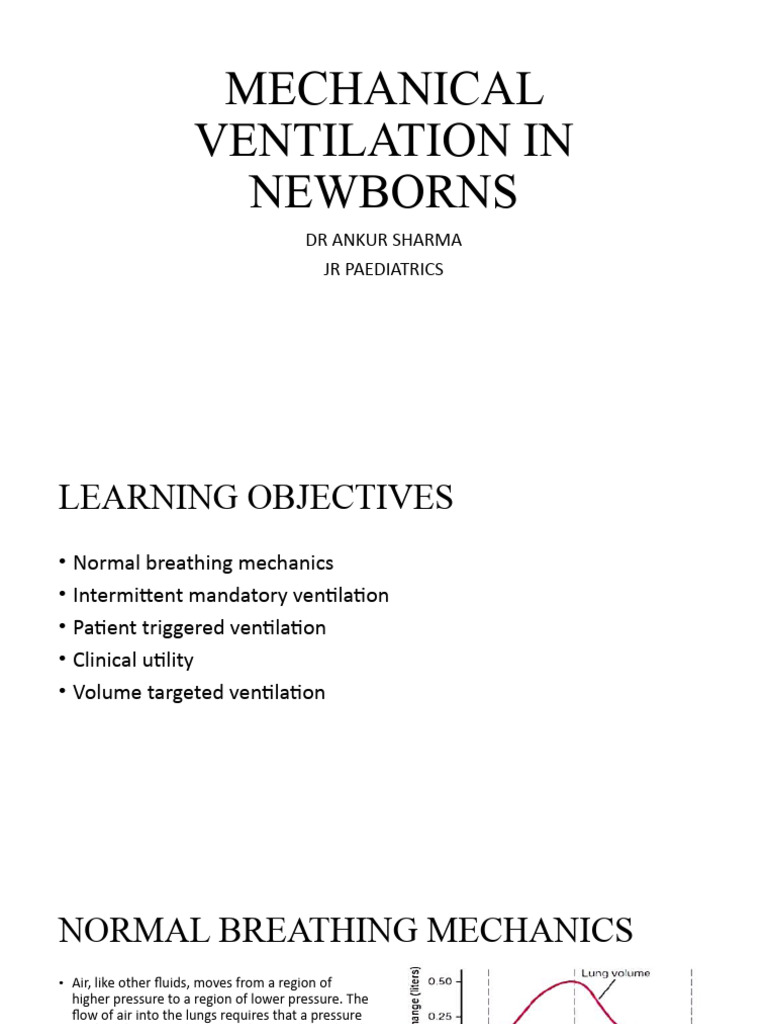 Mech. Ventilation in New Borns | PDF | Breathing | Lung