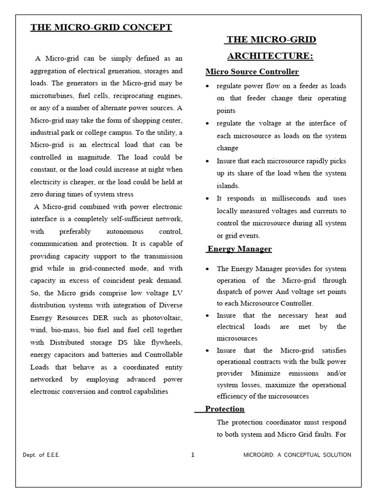 Microgrid | PDF | Distributed Generation | Electrical Grid