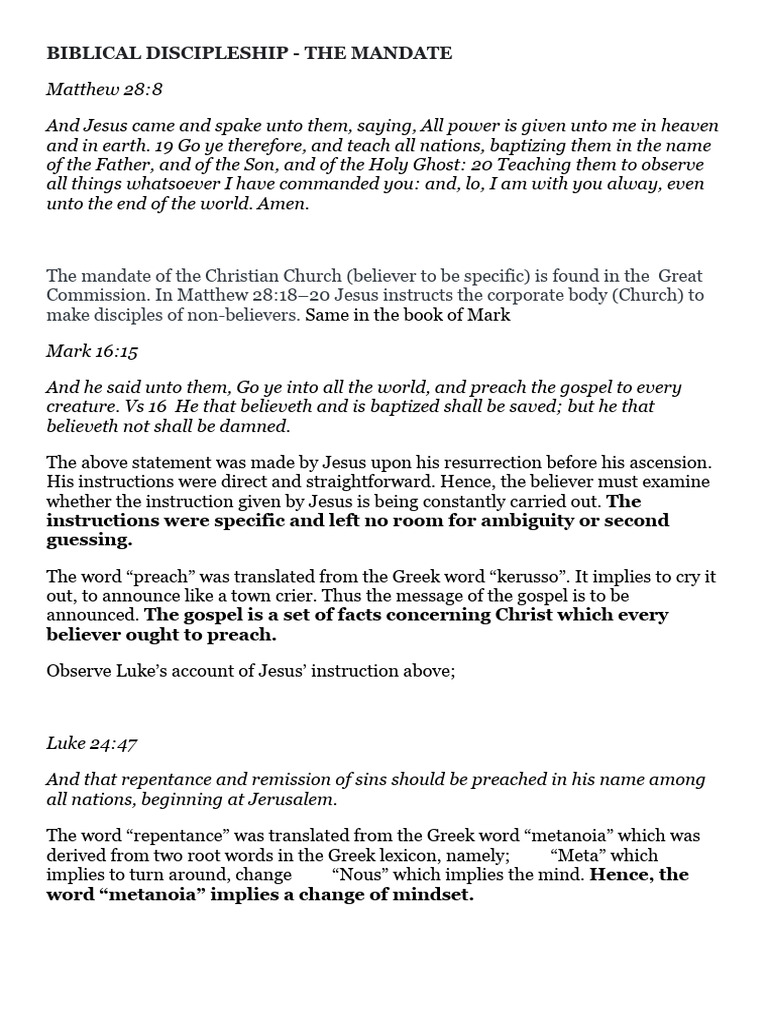 BIBLICAL DISCIPLESHIP (3) | PDF | Saint Timothy | Paul The Apostle