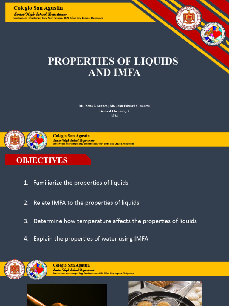 Properties of Liquids | PDF | Liquids | Surface Tension
