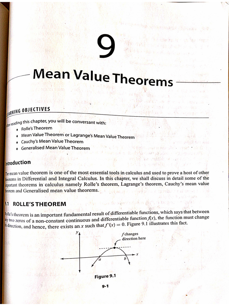 Mean Value Theorems | PDF