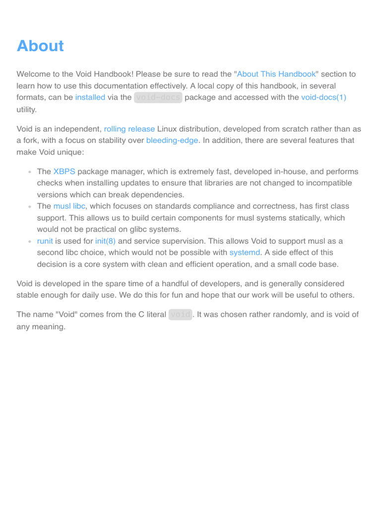 Void Documentation | PDF | Booting | File System