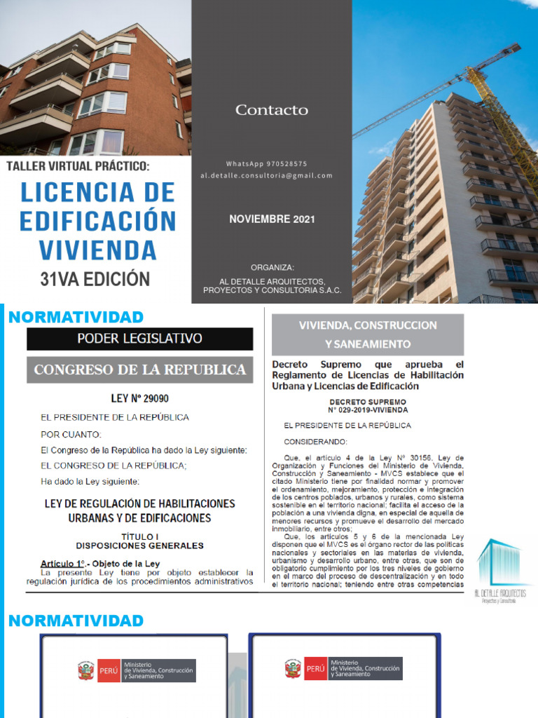 Separata Licencias de Edificacion Vivienda | PDF | Zonificación | Condominio