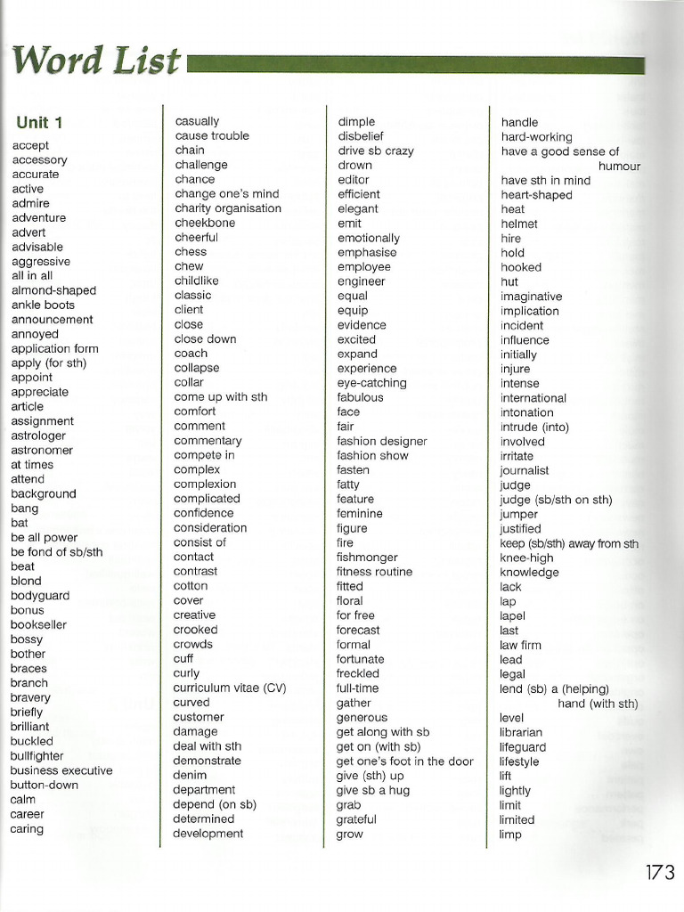 Word List B2. | PDF