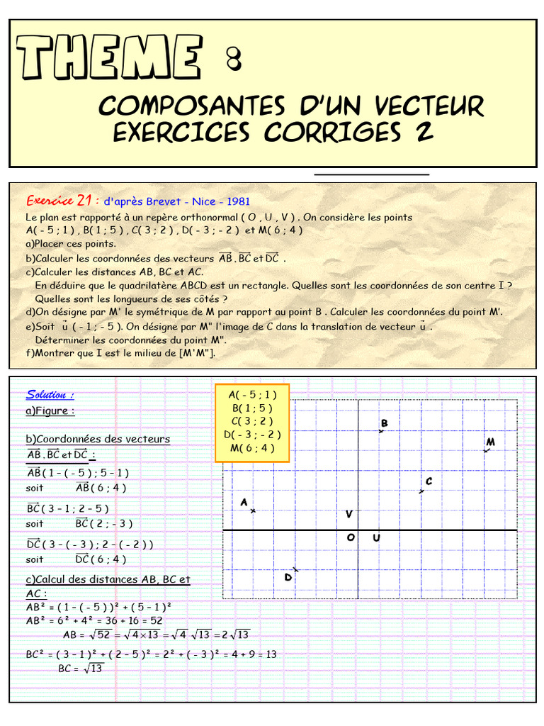 Composantes D Un R - Exercices Corriges 2 | PDF