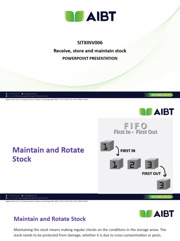 AIBT - SITXINV006-PPT-F-Chapter 3-v1.0 | PDF | Pest (Organism ...