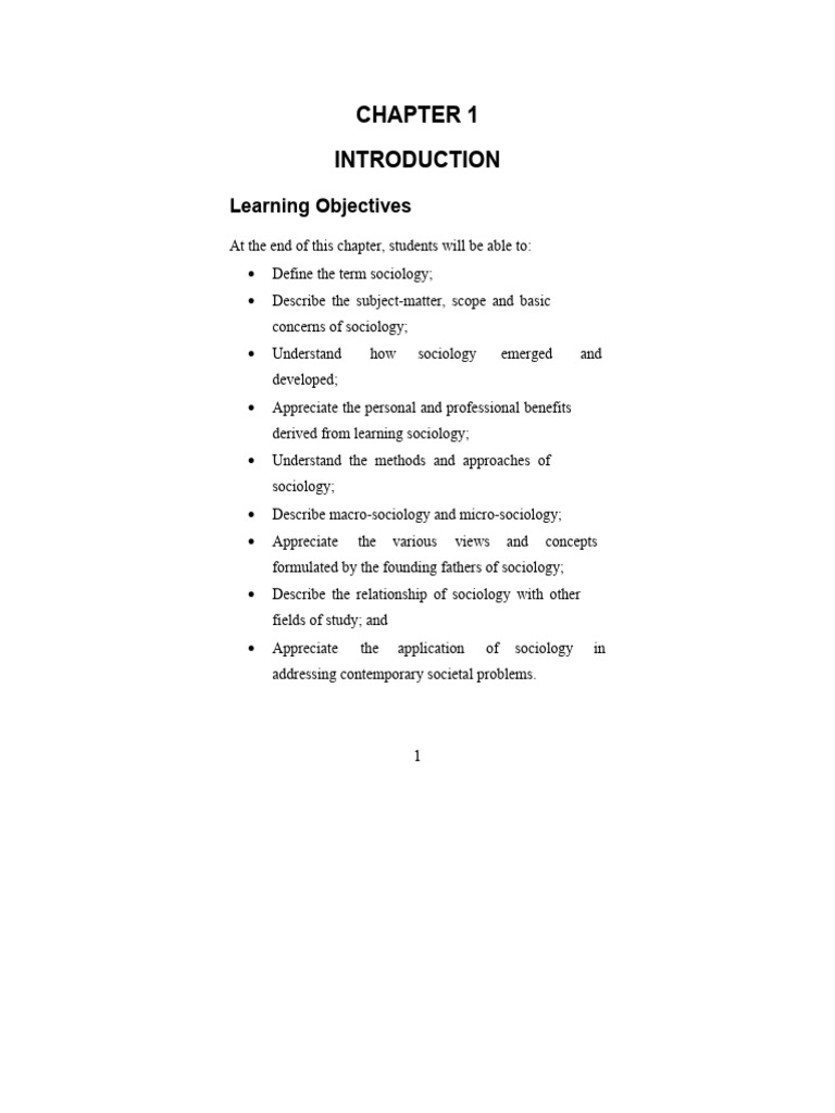 Introduction To Sociology Chapter 1 Pdf Sociology Science