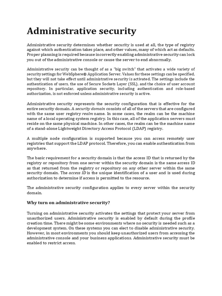 Administrative Security | PDF | Cyberspace | Network Architecture