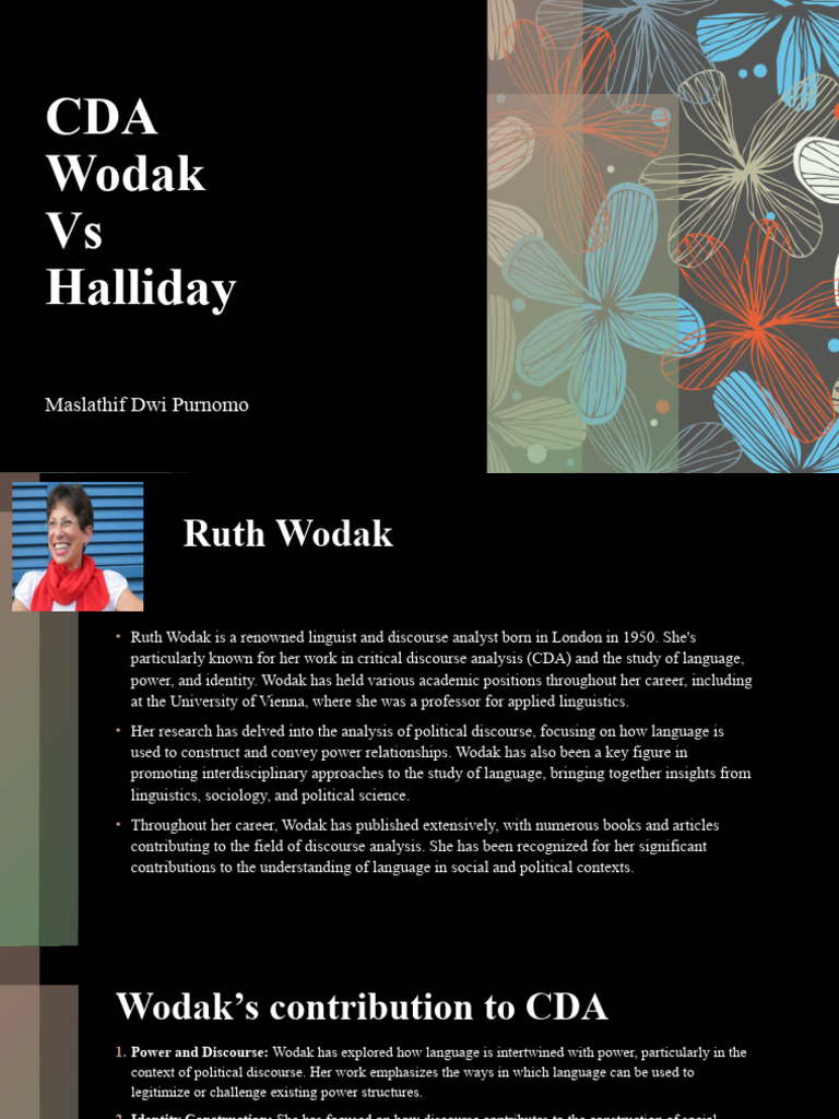 CDA Wodak Vs Halliday | PDF | Verb | Linguistics