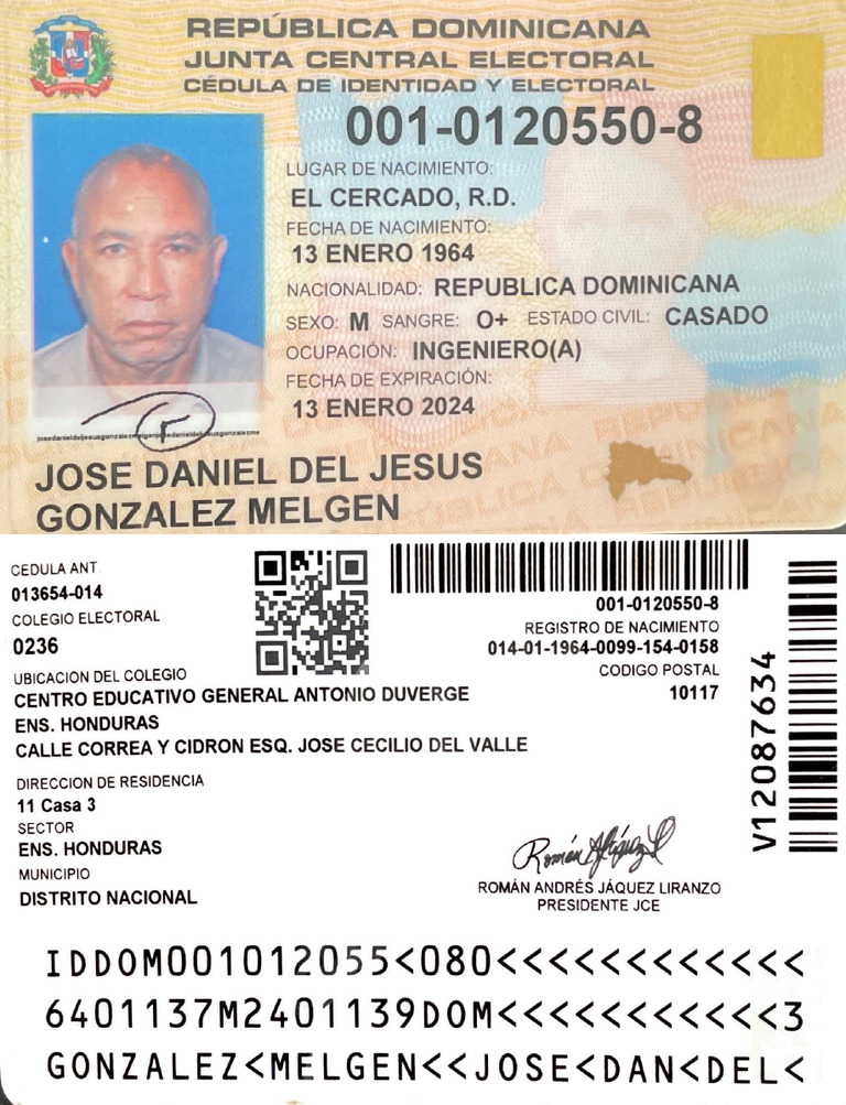 Cedula Jose Dan | PDF