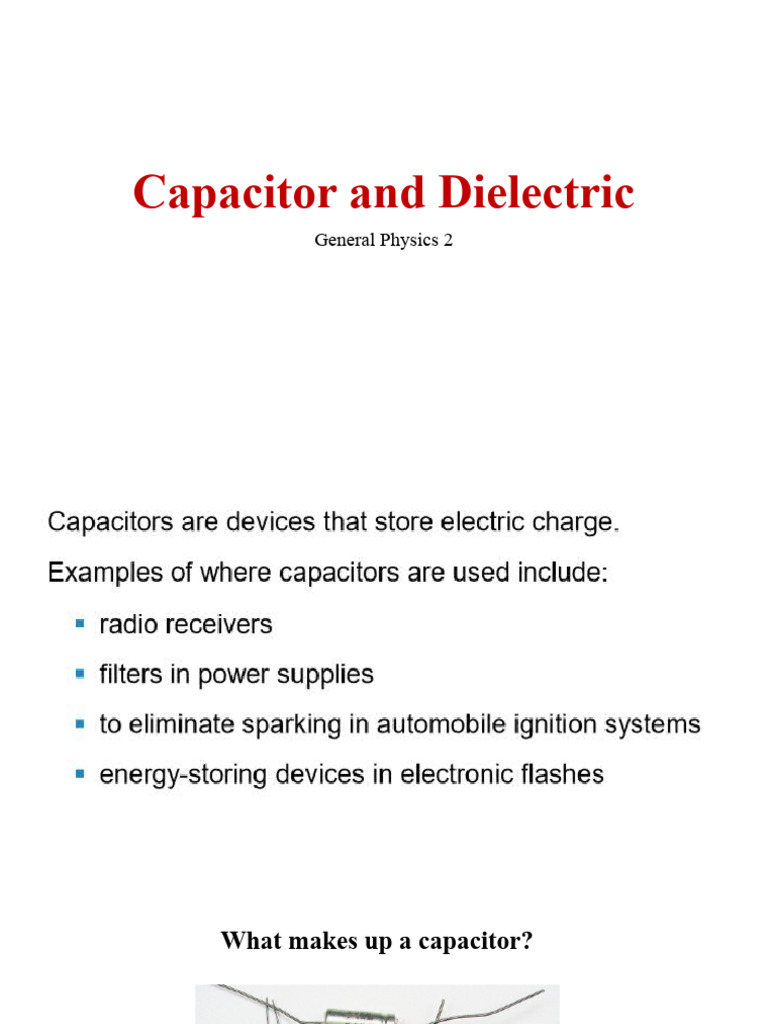 Capacitor and Dielectrics and Resistor Network and Ohm S Law | PDF ...