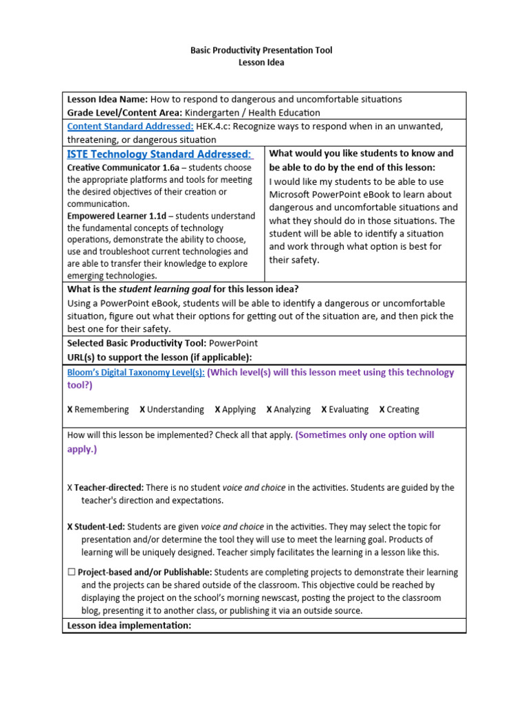 BPT Revised Lesson | PDF | Learning | Project Based Learning