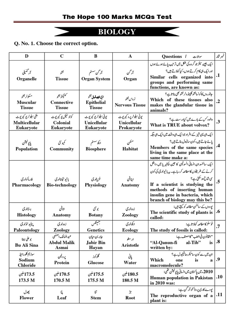 9th 100 Marks Test the Hope | PDF | Liver | Gastrointestinal Tract