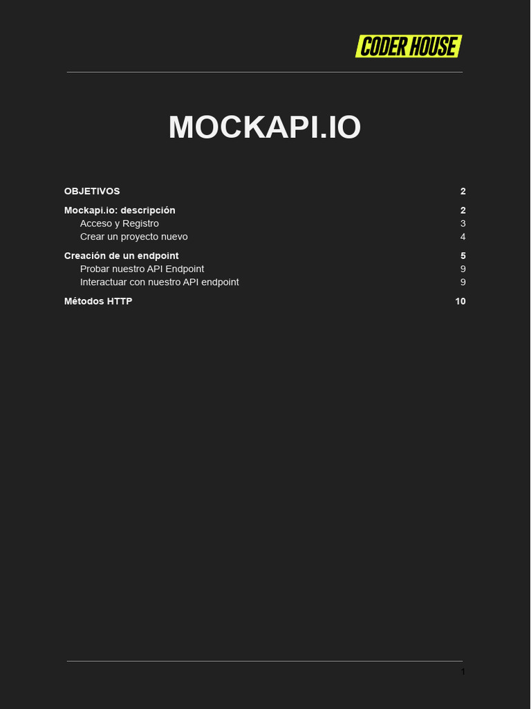 Tutorial Mockapi.io: Crear API RESTful | PDF | Redes | Internet y web