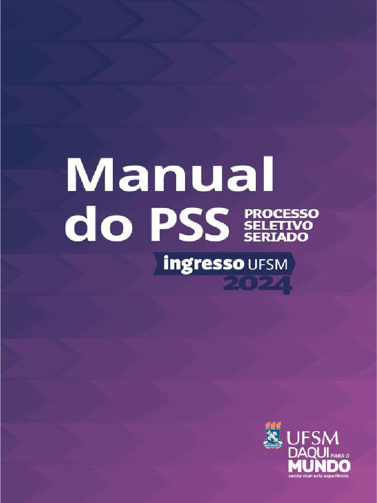 Manual Do Candidato PSS 1 UFSM 2024 Sexta Retificacao em 08-01-2024 | PDF