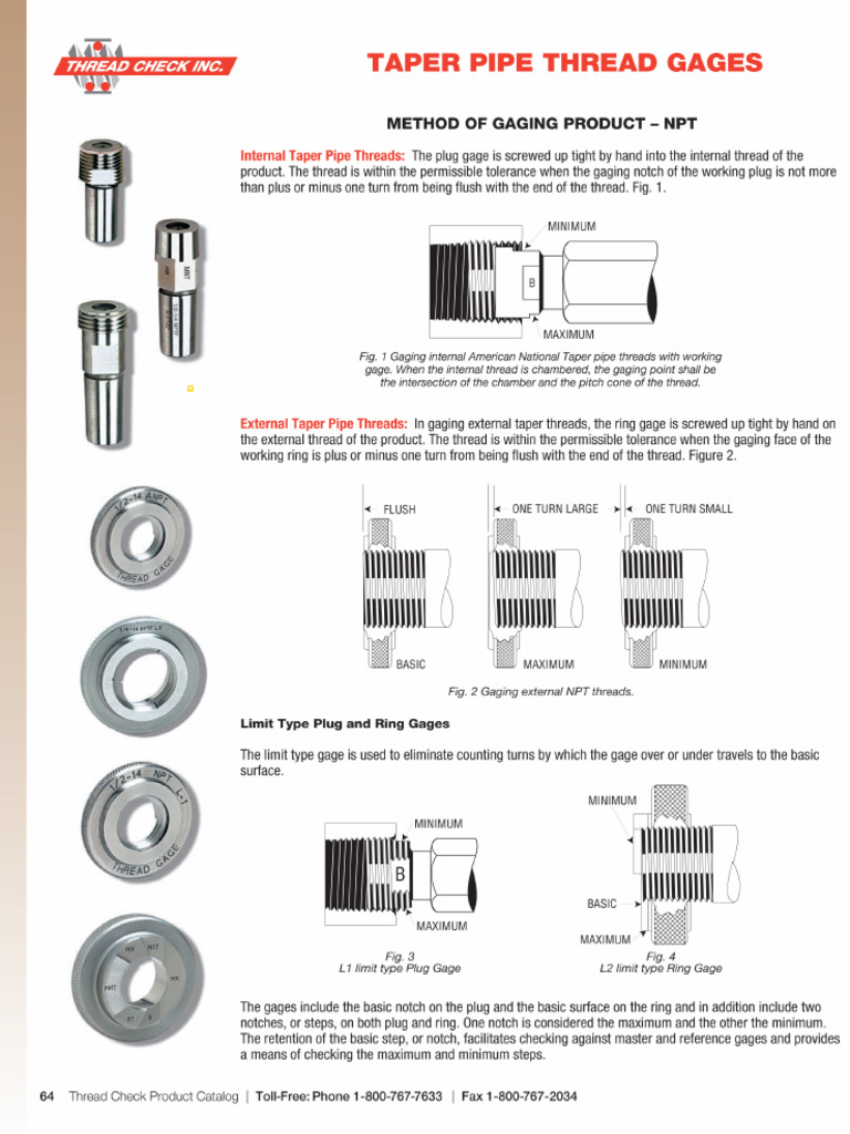 Taper Pip Thread Gages pg12 - 1 | PDF
