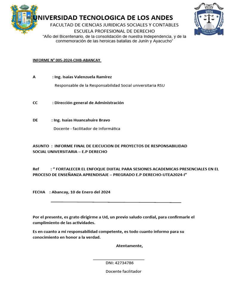 Informe Utea | PDF | Crecimiento personal y profesional | Salud y bienestar