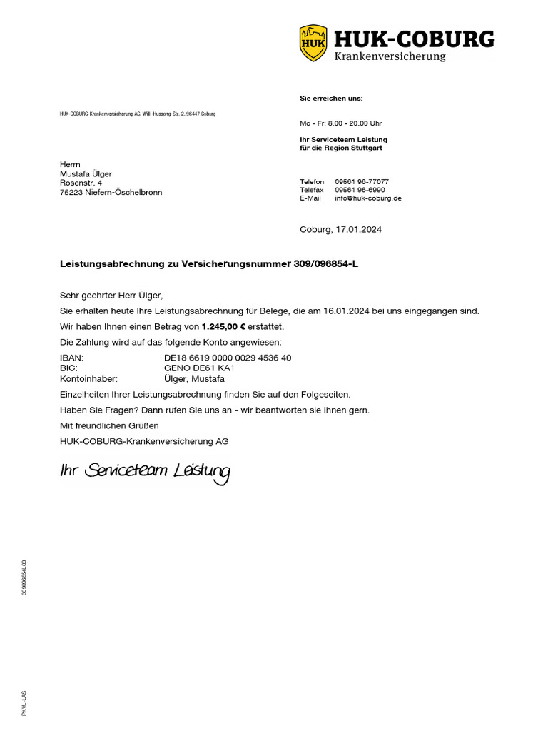 Huk Coburg Kfz Schaden