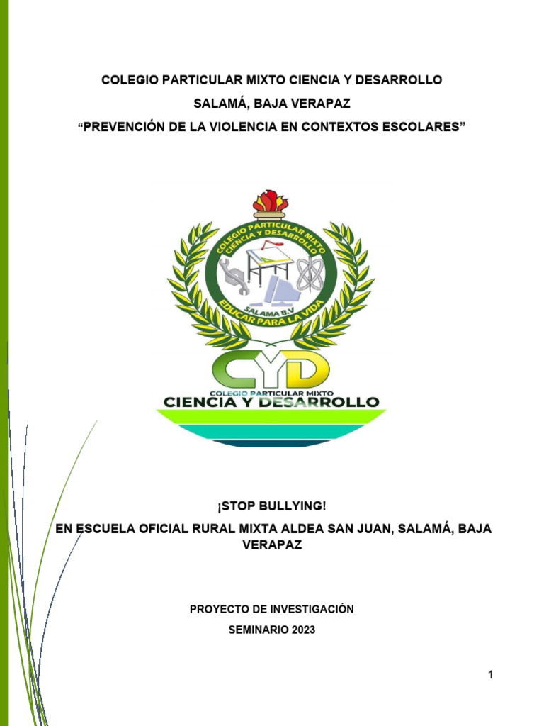 Prevención del Bullying Escolar en Salamá | PDF | Observación ...