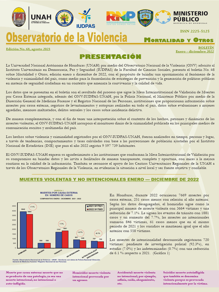 Boletin Nacional Ene Dic 2022 Ed 68 | PDF | Justicia | Crimen y violencia