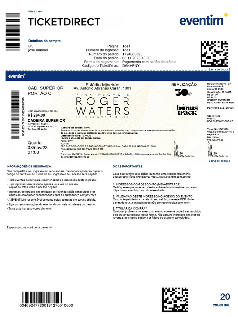 Ticketdirect 1724863693 | PDF