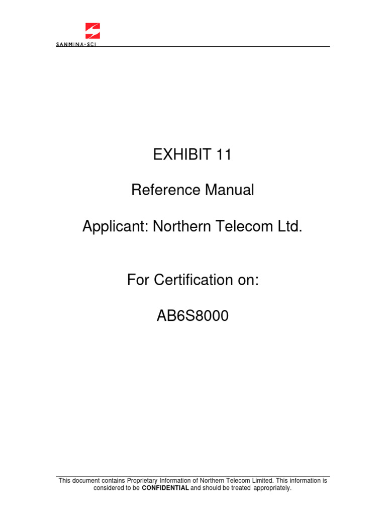 Nortel S8000 Manual-309749 | PDF | Trademark | Electronics