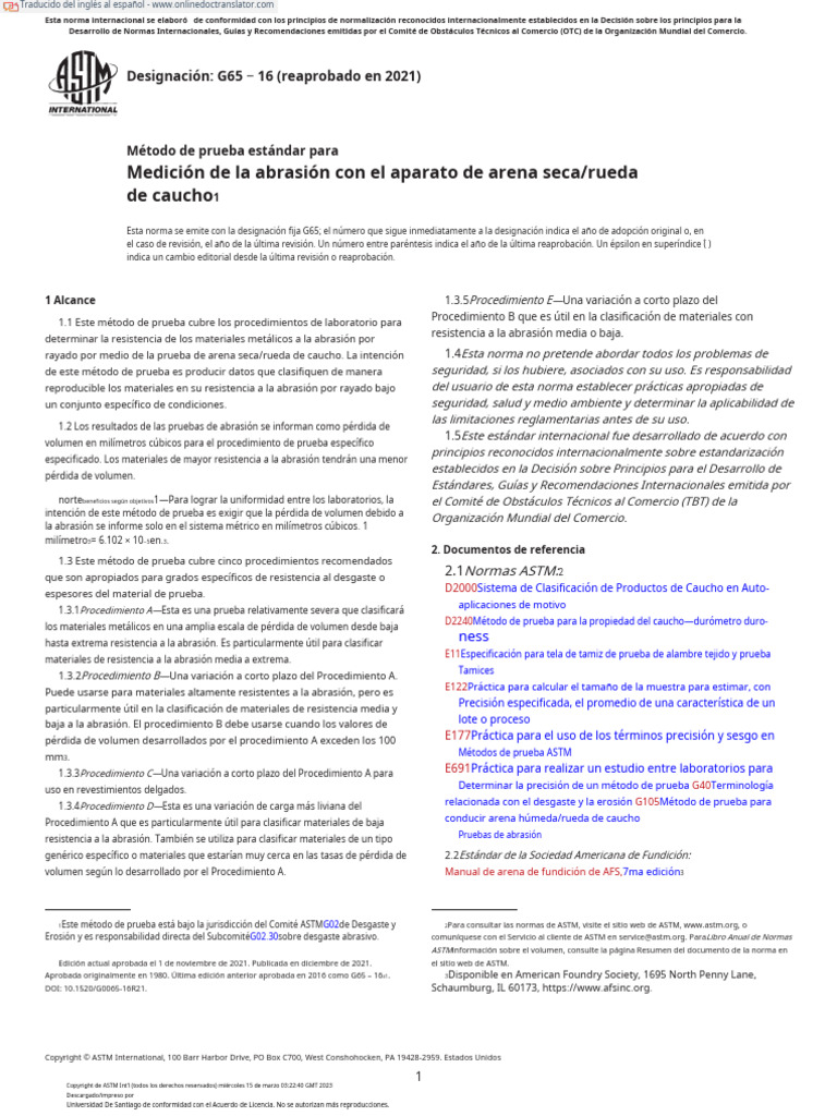 Standard Test Method For Measuring Abrasion Using The Dry Sand - Rubber ...