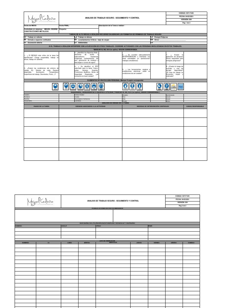 SST-F-001 Ats Actualizado Ver 4 | PDF