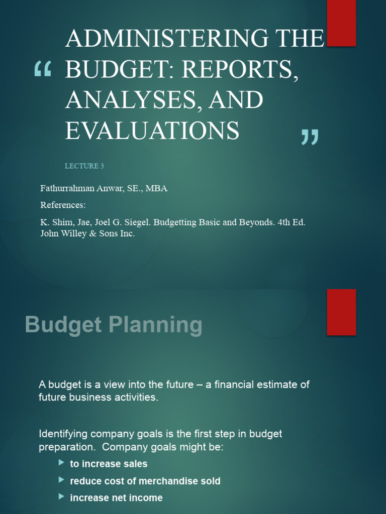Lecture 3-Administering The Budget | PDF | Expense | Revenue